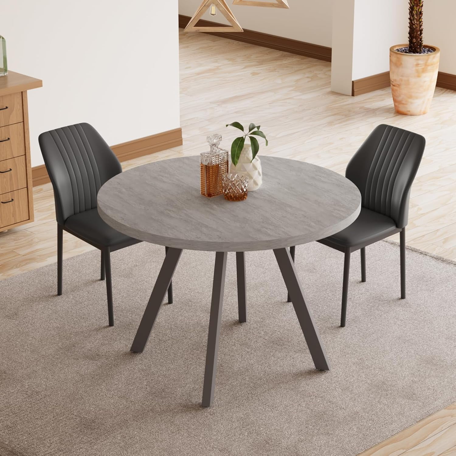 Round Dining Set Mid Century Modern Small Round Dining Set Saving Space ...