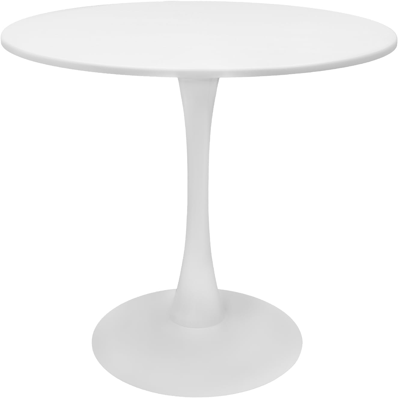 Round Dining Table 31.5" Modern Round Kitchen Table with Pedestal Base ...