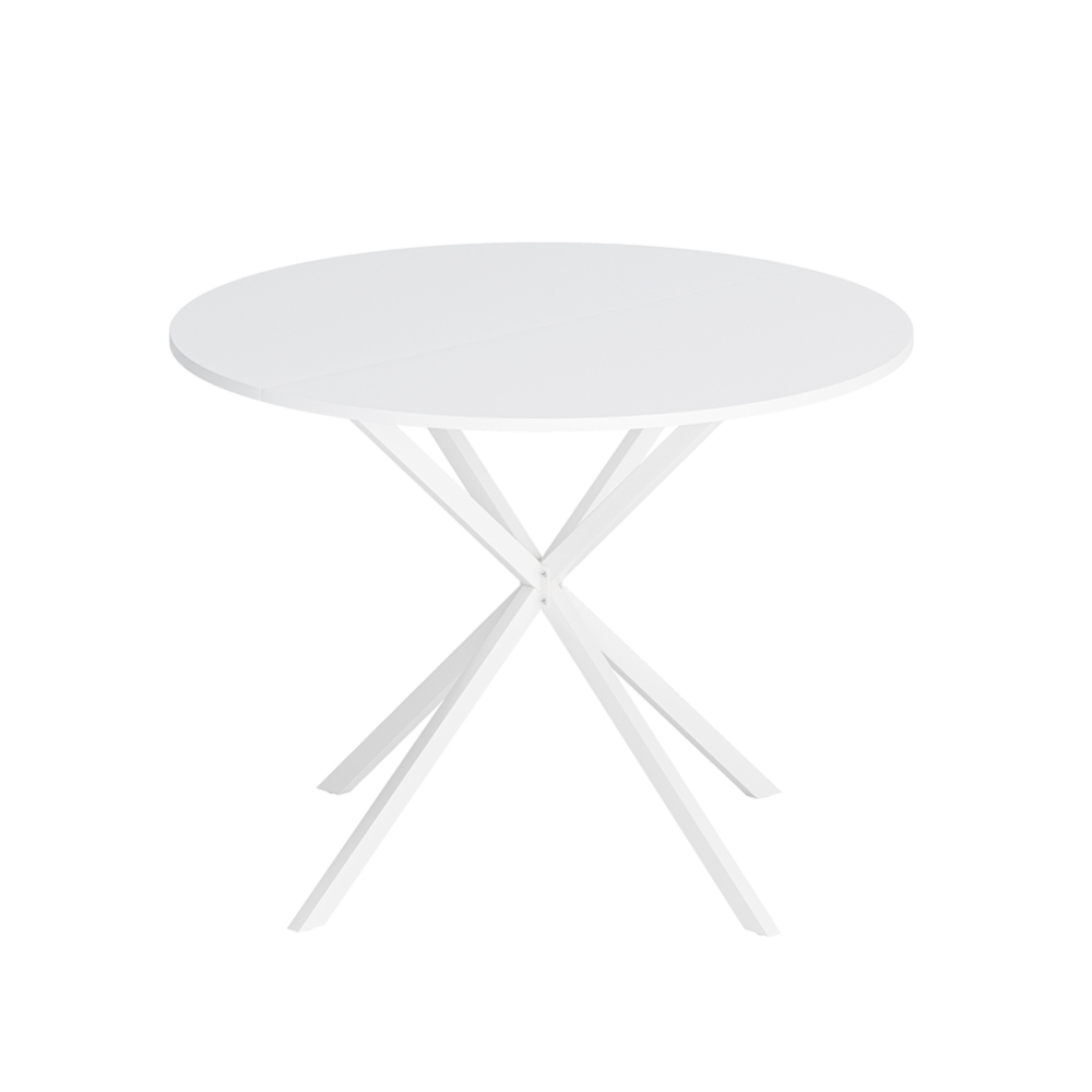 Round Dining Table, 42.13 inch Modern Occasional Table with Matte ...