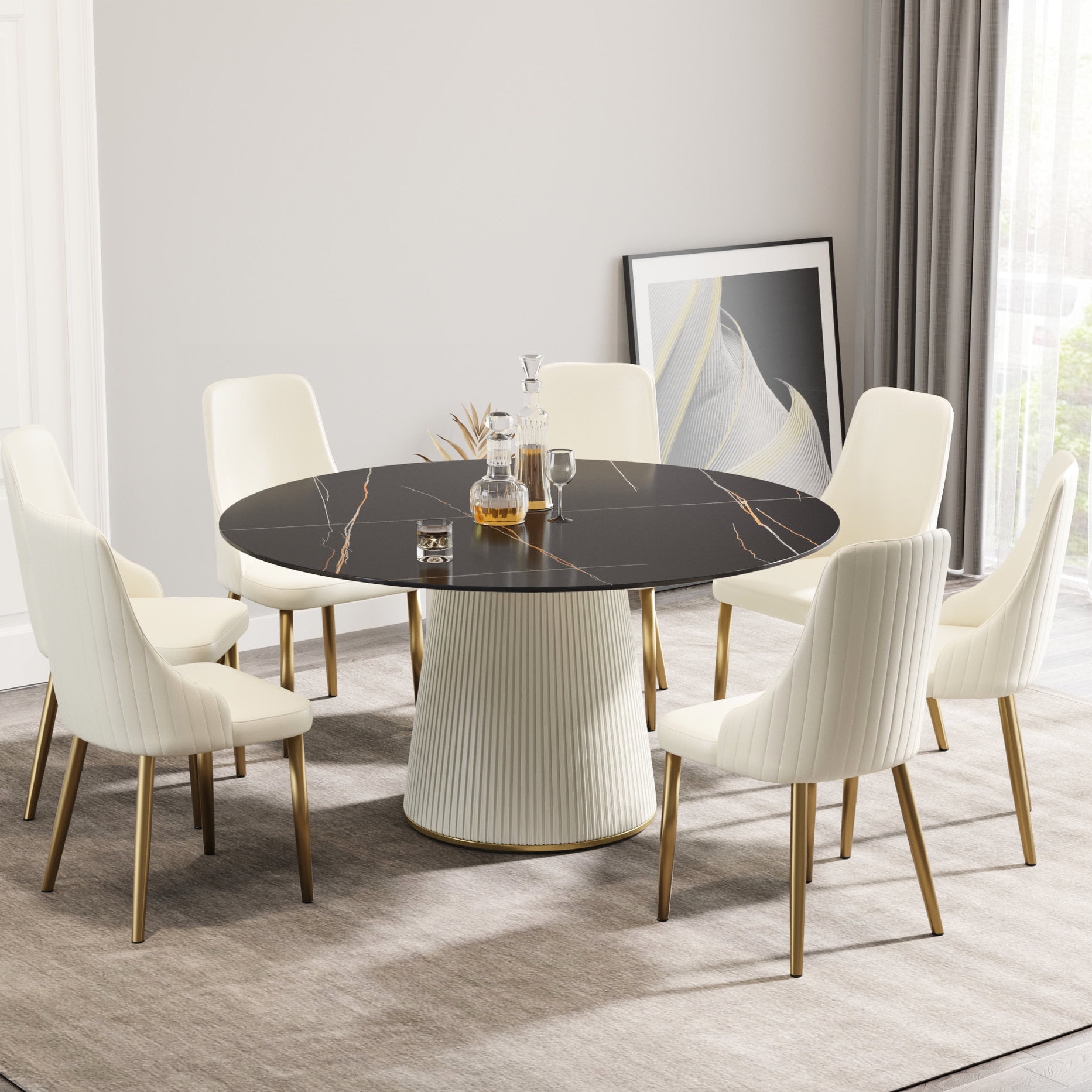 Round Dining Table | 6-person Dining in Room, Strong & Durable ...