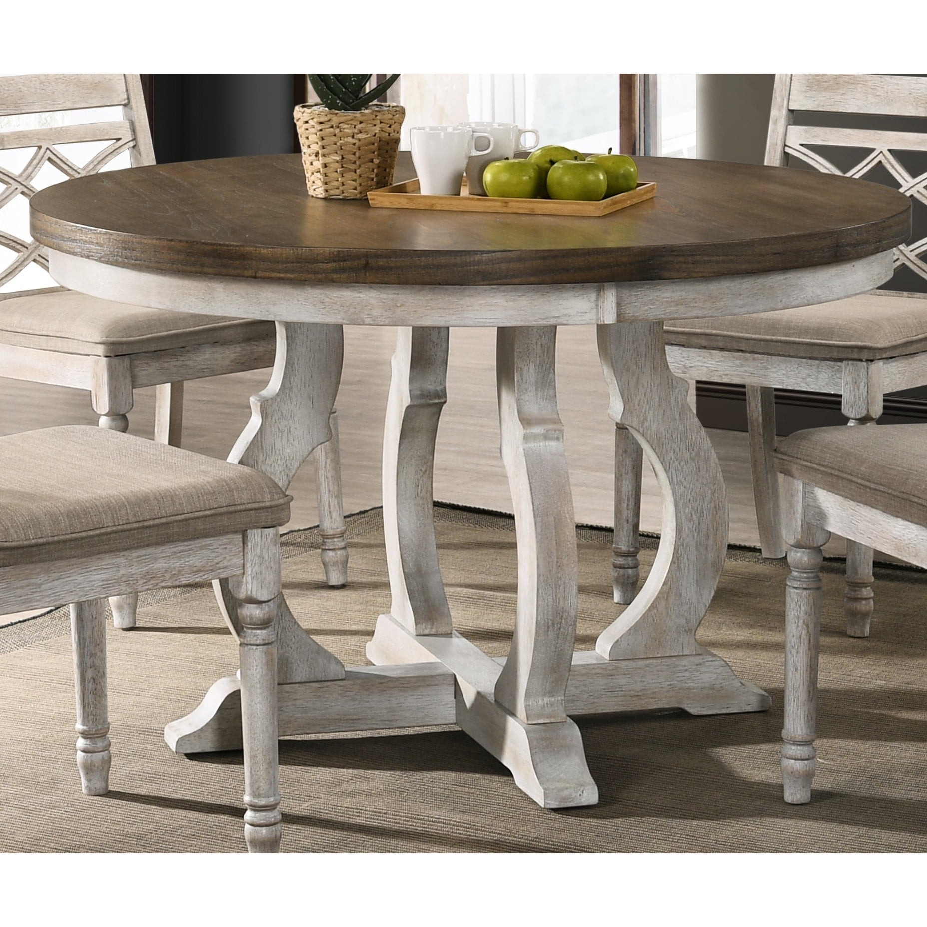 Round Dining Table, Contemporary Look | 47" Wide for Regular Meals ...