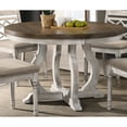 Round Dining Table, Contemporary Look | 47" Wide for Regular Meals | Solid Wood and Veneer ...