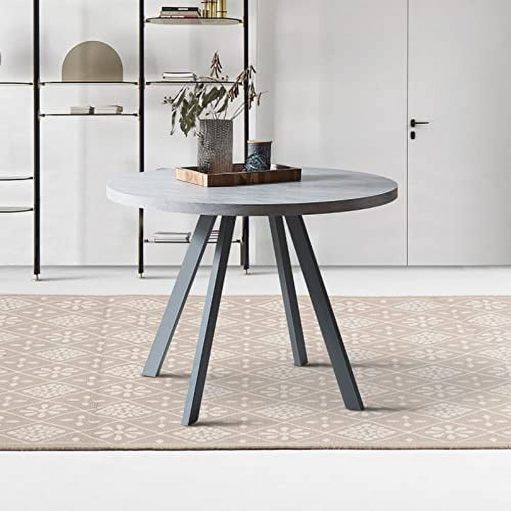 Round Dining Table, Mid Century Modern Small Round Dining Table 34.6 ...