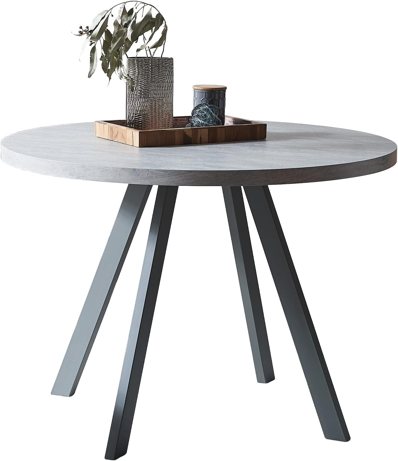 Round Dining Table, Mid Century Modern Small Round Dining Table 34.6 ...