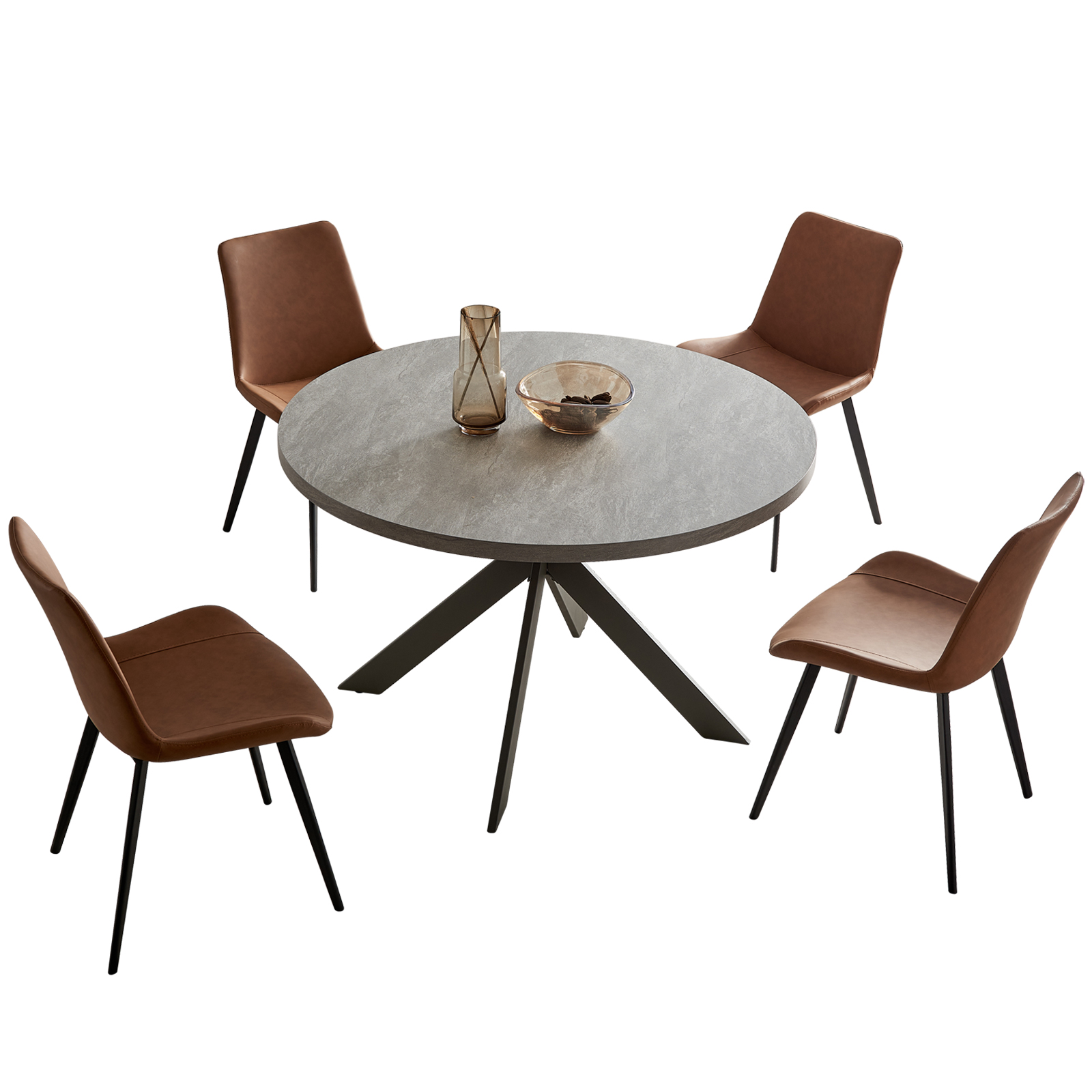 Better Homes & Gardens Granary Modern Farmhouse Dining Table, Dark ...