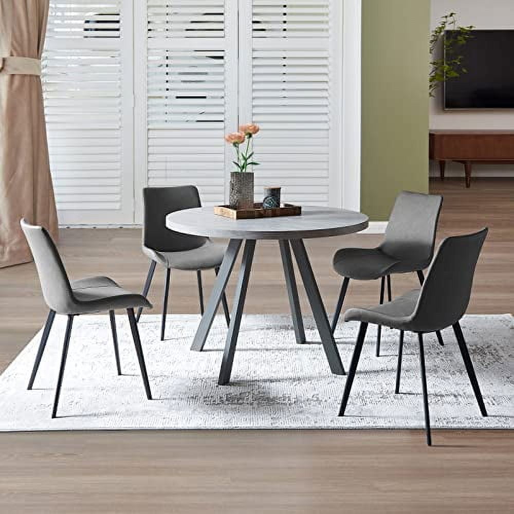 Round Dining Table Set, Mid Century Modern Small Round Dining Table Set ...