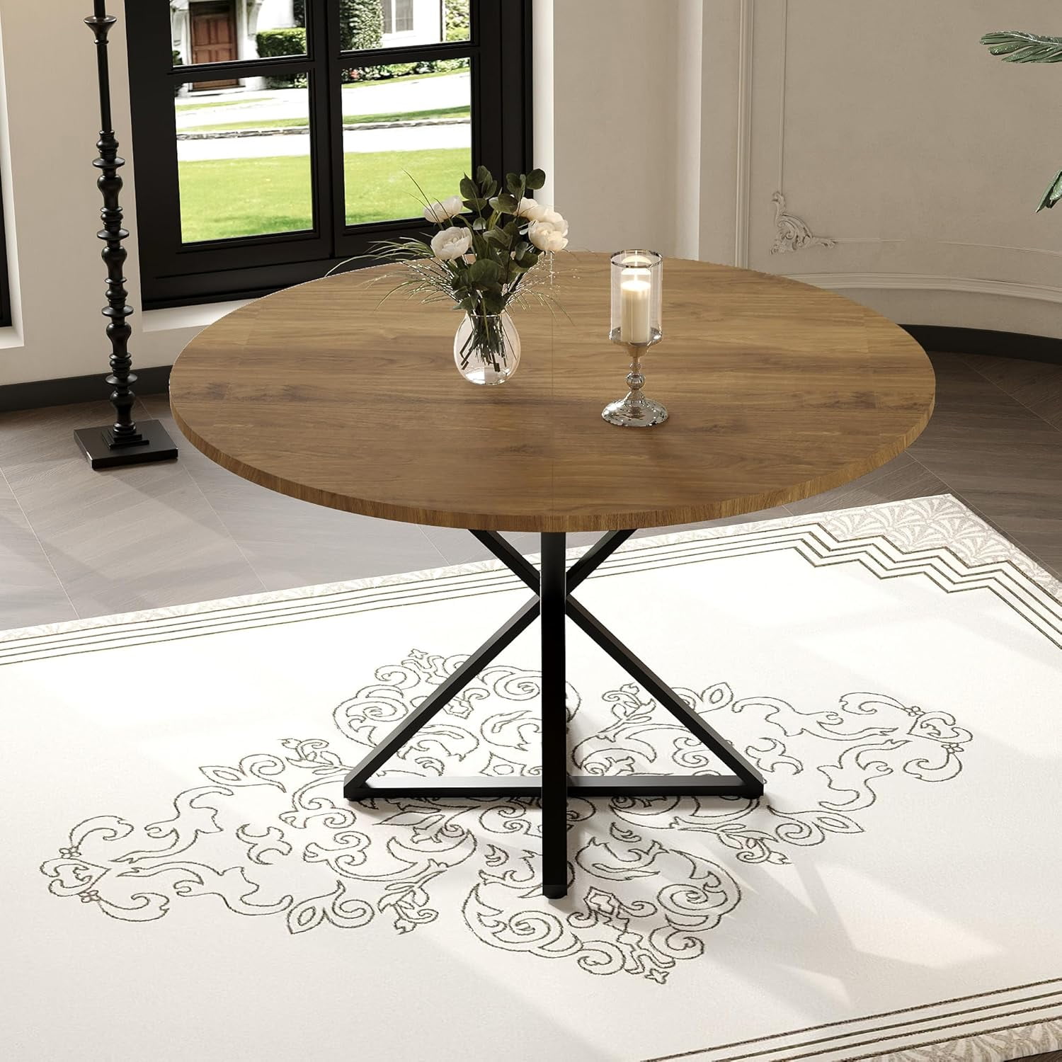Round Dining Table for 4, Dining Table, Circle Table, Dining Room Table ...