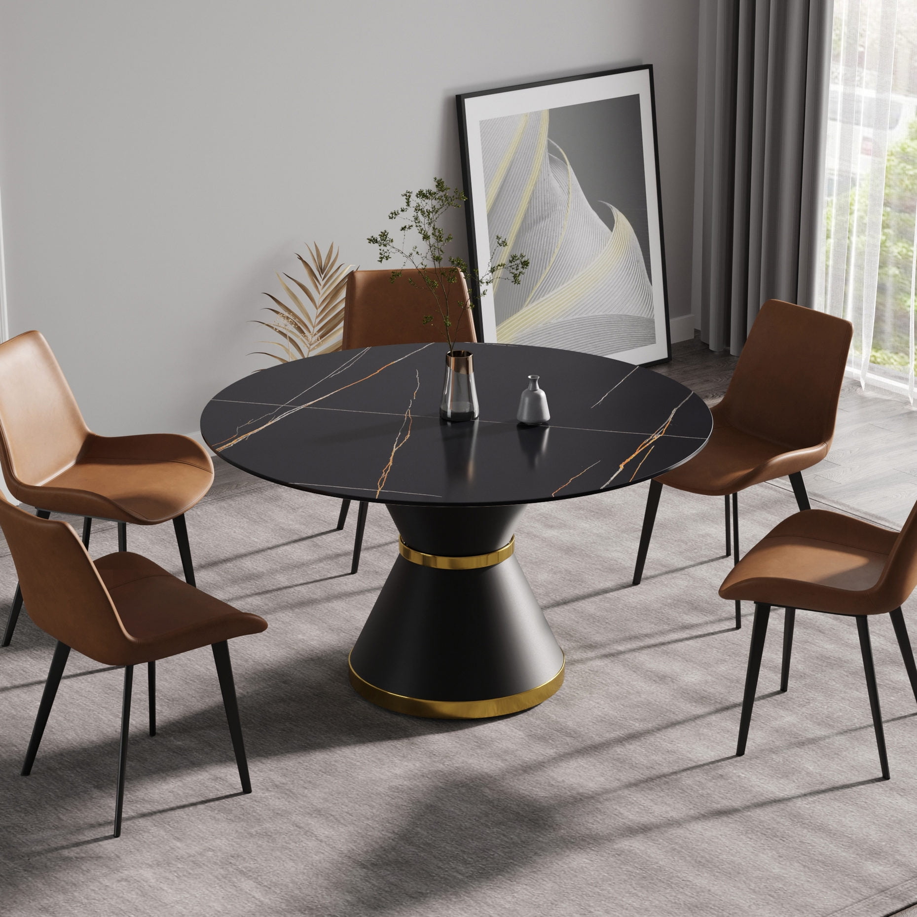 Round Dining Table for 6 People | Used in Daily Dinners | Sintered ...