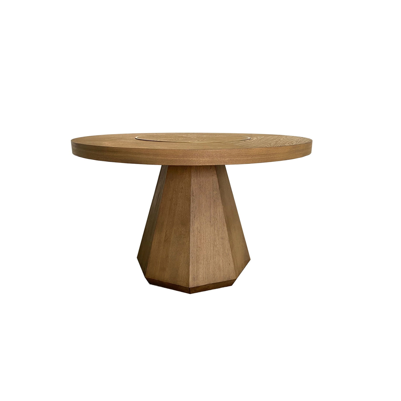 Round Dining Table with Lazy Susan, Latte Finish / Modern Design for ...