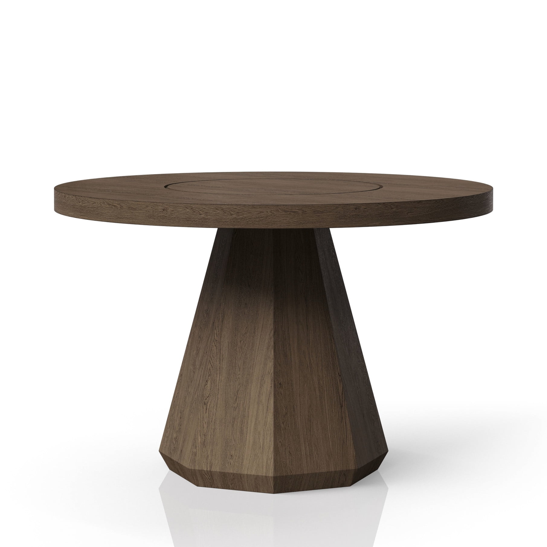 Round Dining Table with Pedestal and Latte Finish | Appropriate for ...