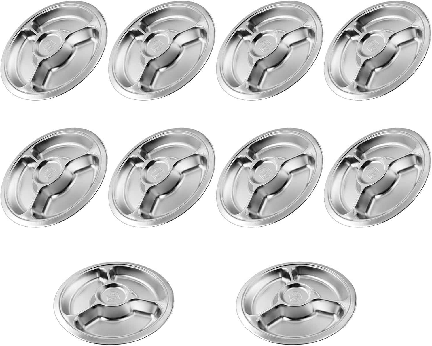 Round Divided Plate,304 Stainless Steel Plates, Round Dinner Plates ...
