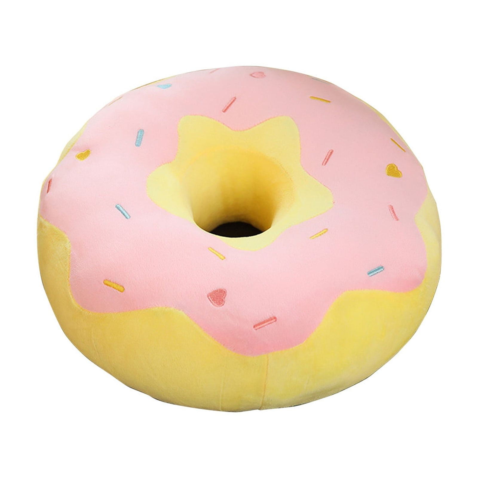 Round Donut Pillow, Print Decorative Comfortable Soft Plush Funny Food ...