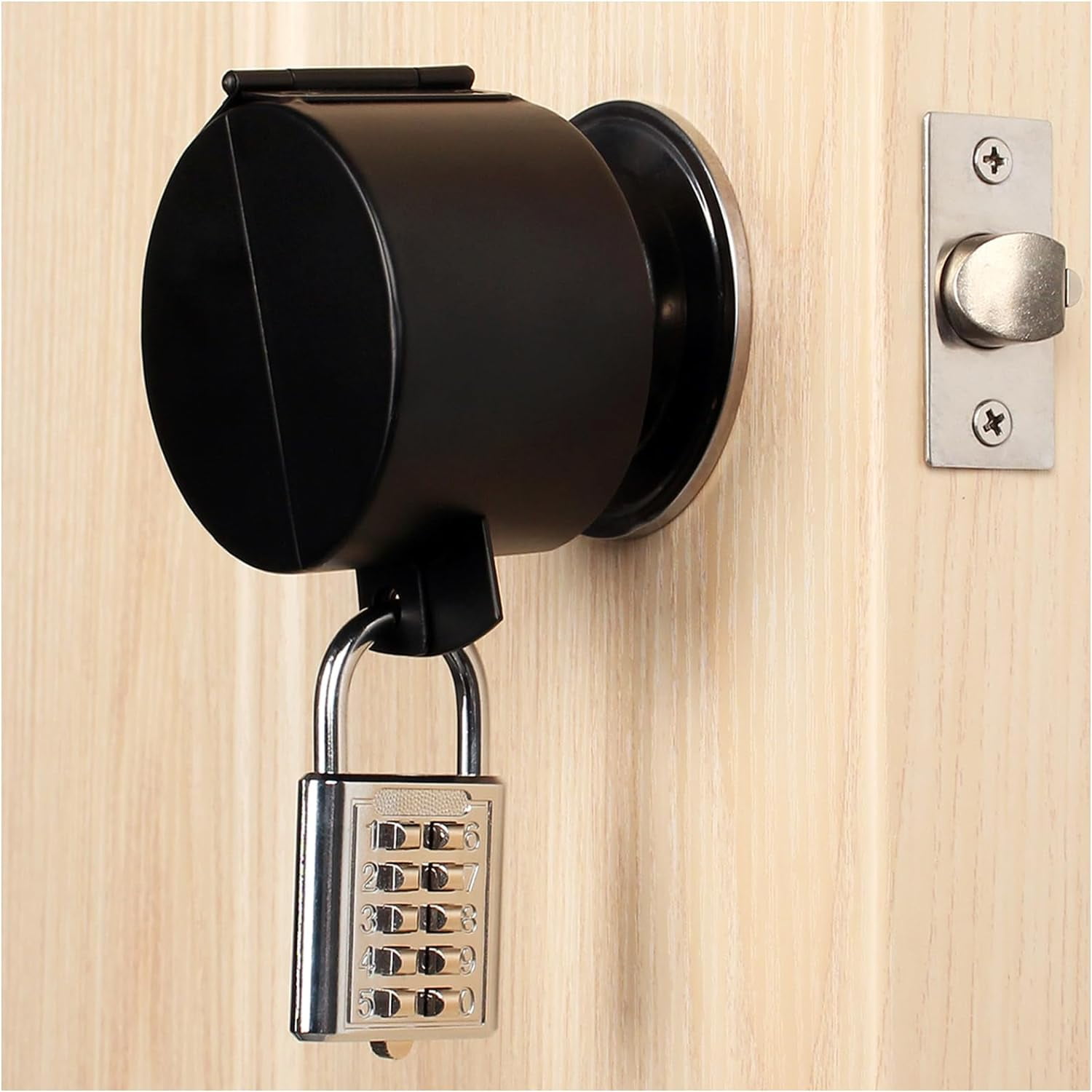 Round Door Handle Locking Device, Door Handle Lock Cover, (with ...