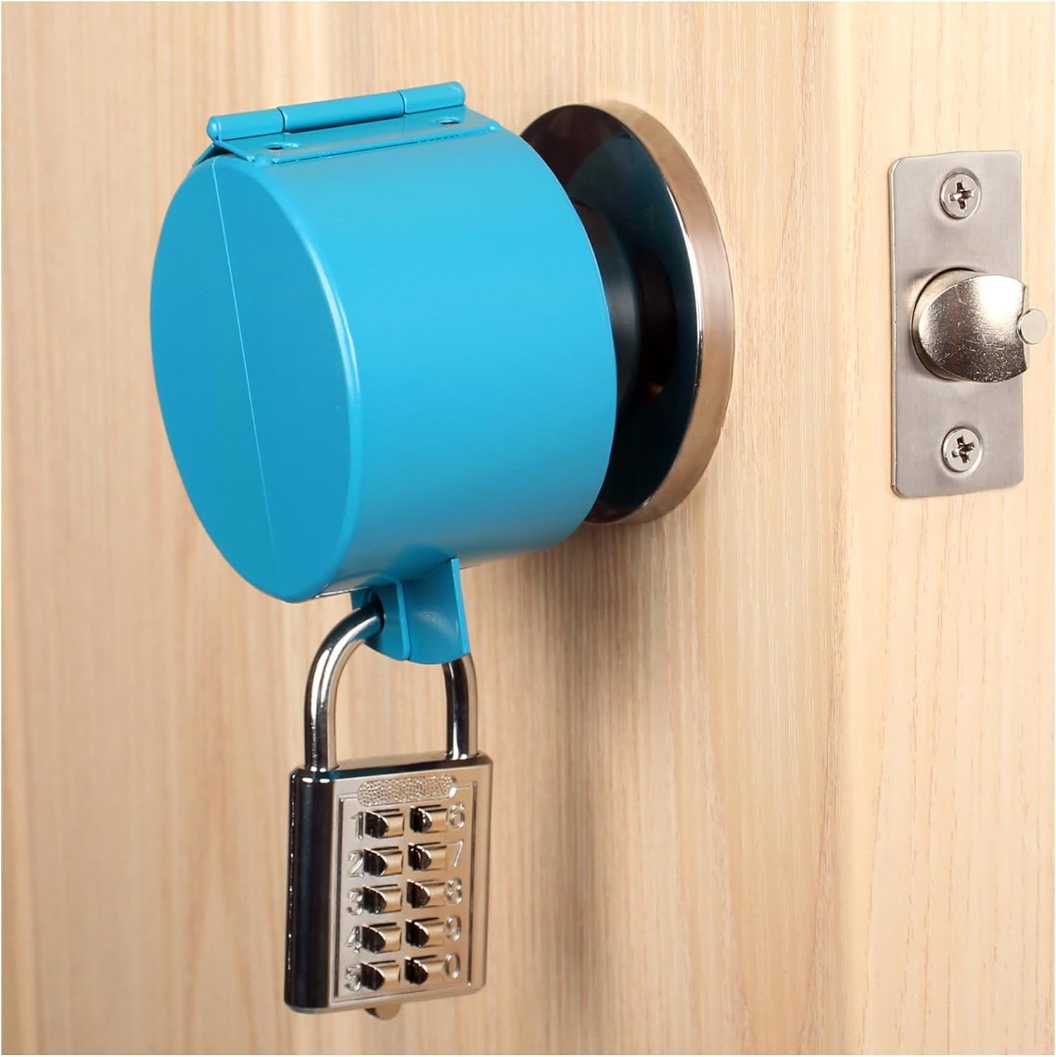 Round Door Handle Locking Device, Door Handle Lock Cover, (with ...