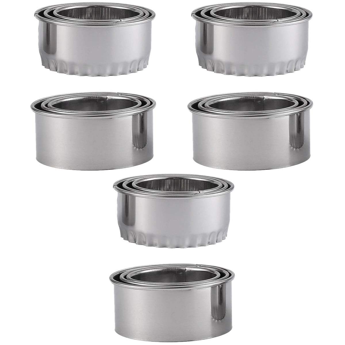 TOYMYTOY Wonton Wrapper Cutters Silver Round Shape 18Pcs Kitchen Gadget ...