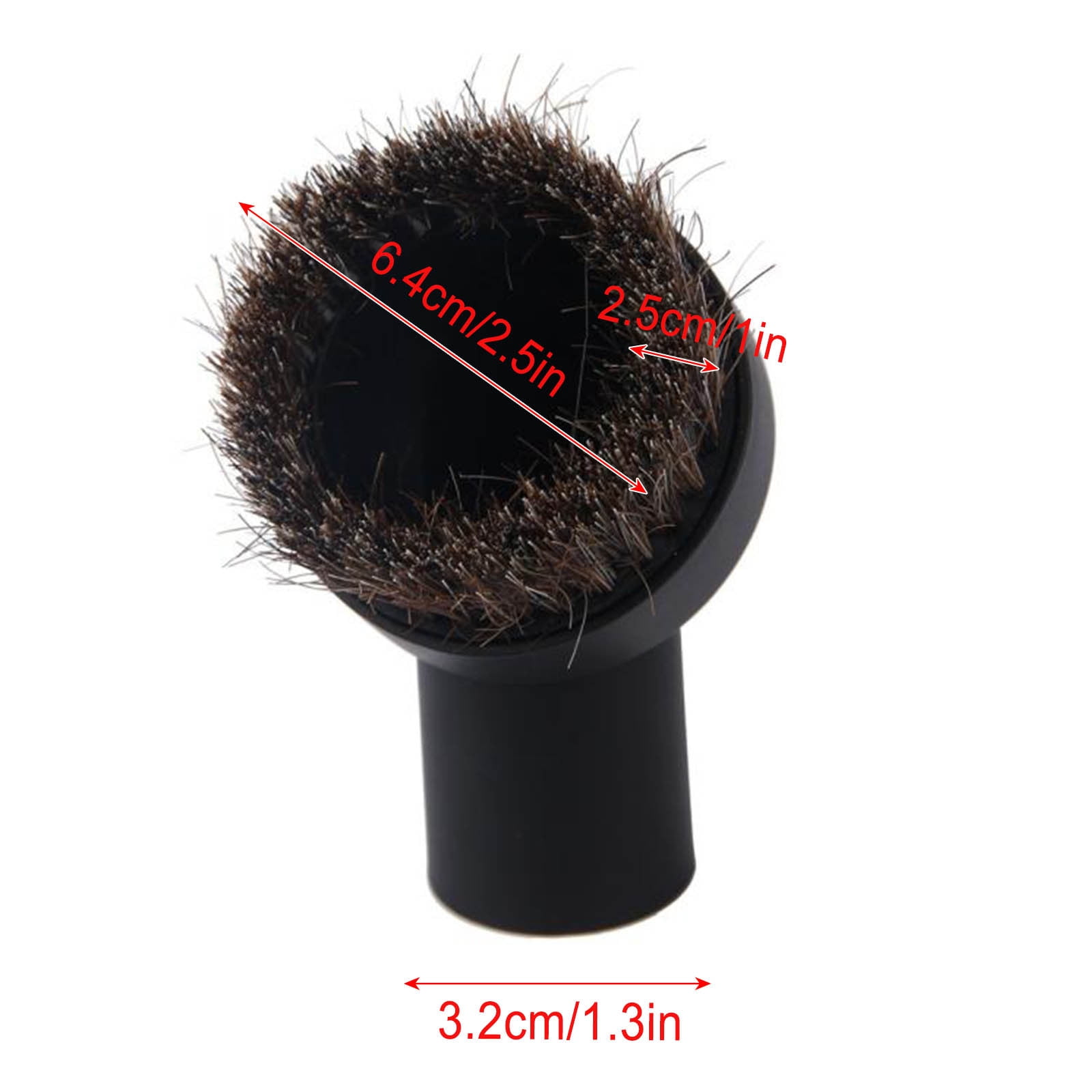 Round Dusting Brush Attachment, 32mm Vacuum Tool, Plastic and Hose Hair ...
