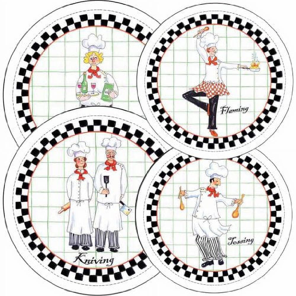 Decorative Round Electric Stovetop Burner Covers, Set of 4, Night Shift ...