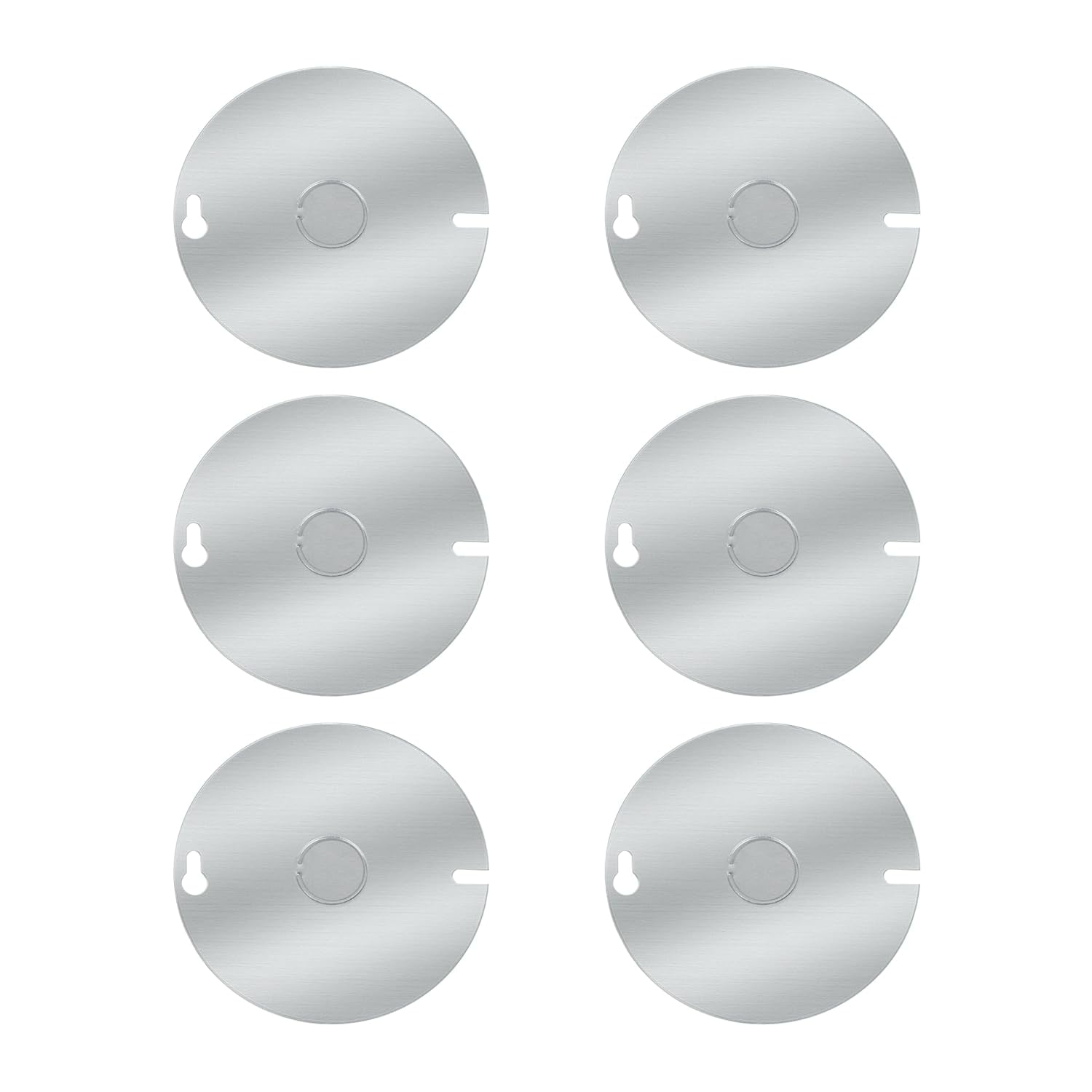 Round Electrical Box Cover, 4 Inch Metal Junction Box Covers with 1/2 ...