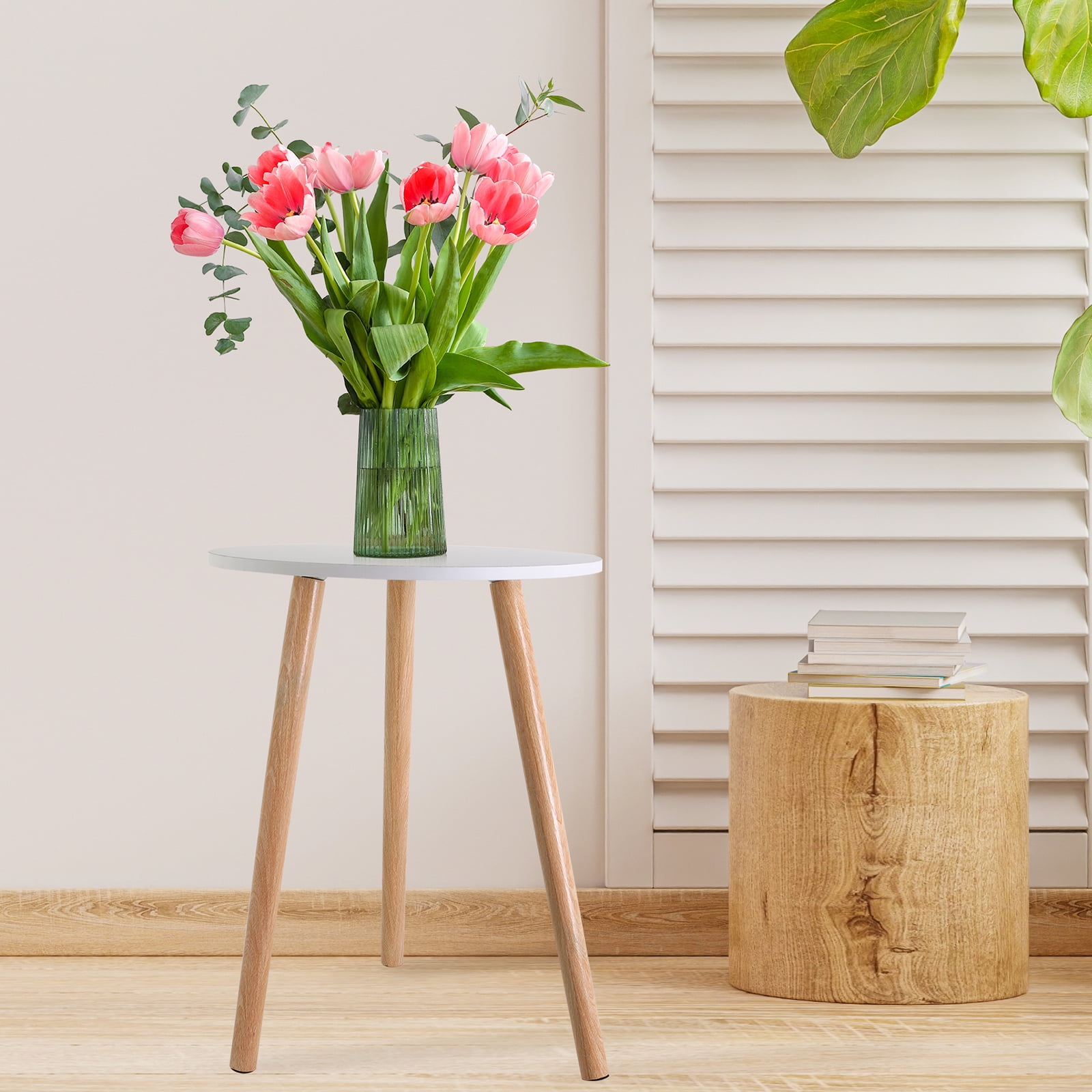 Round End Table,Accent Tables for Small Spaces,Living Room,Bedroom ...