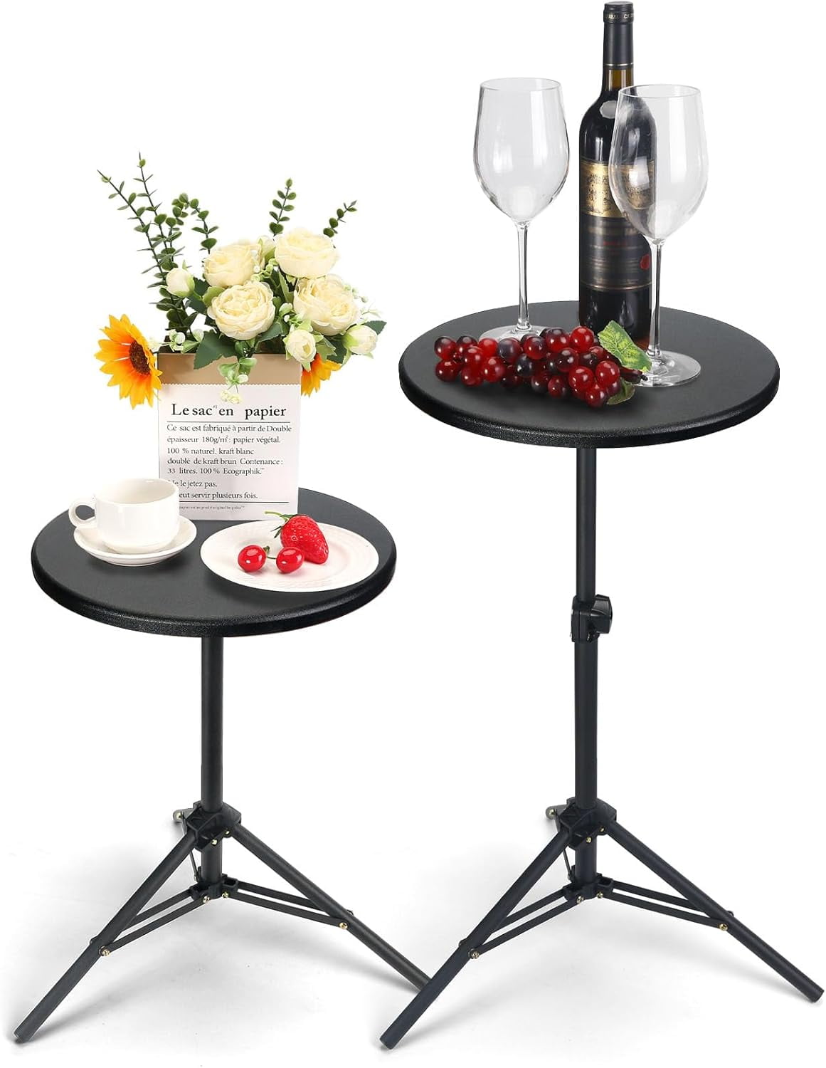 Round End Table,Adjustable Side Table,Adjustable Height Round Table, 13 ...