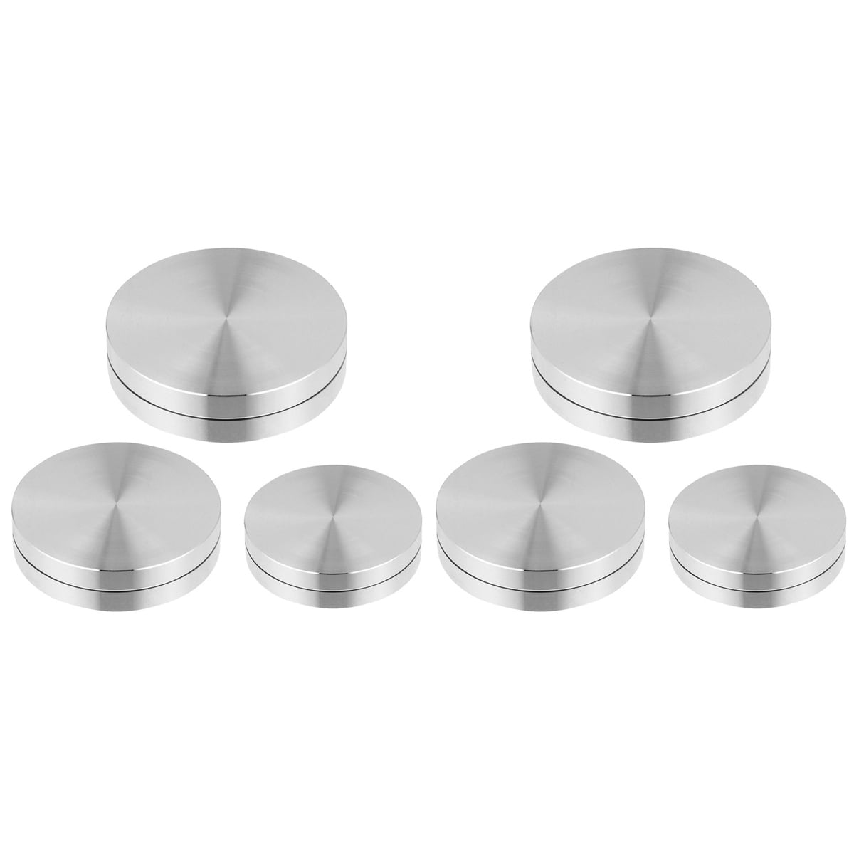 Round End Table Turntable 6 Pcs Furngully Tables Aluminum Circle Disc ...