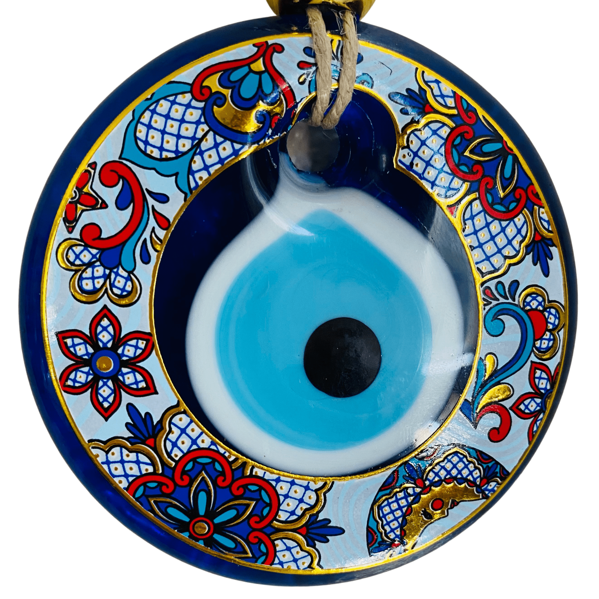 Round Evil Eye Wall Hanging Red Blue Home Decor Mauvais Oeil Home ...