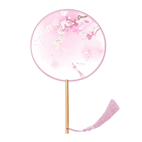Round Fan Chinese Pattern Classical Silk Fan Hand Fan NonFolding ...