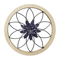 Namzi 3pcs Round Farmhouse Wall Decor 11.81'' Wood & Metal Rustic Wall ...