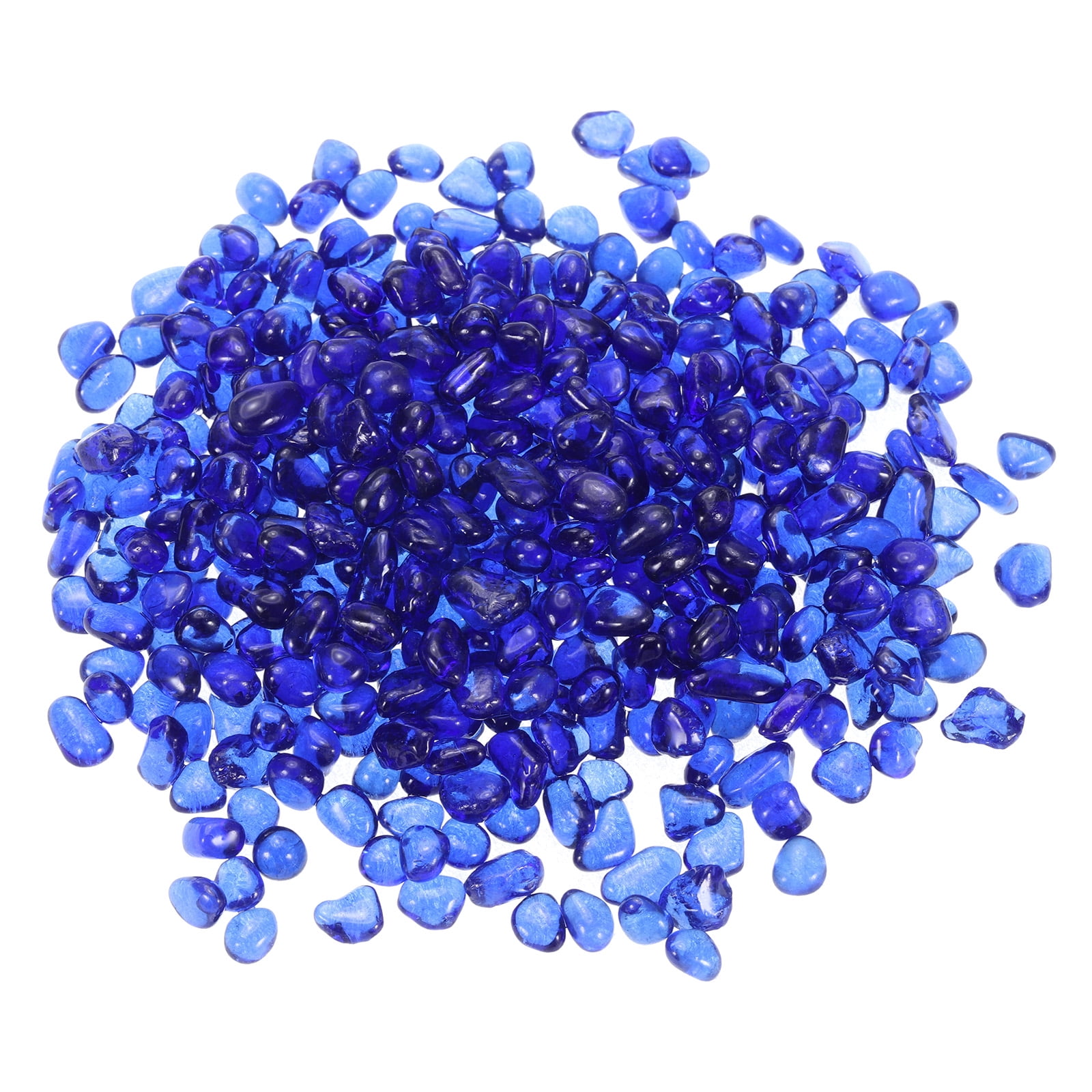 Round Fire Glass Beads for Fire Pit, Vase Fillers Beads Gems for Tank Aquarium 6-9mm 500g/1.1 ...