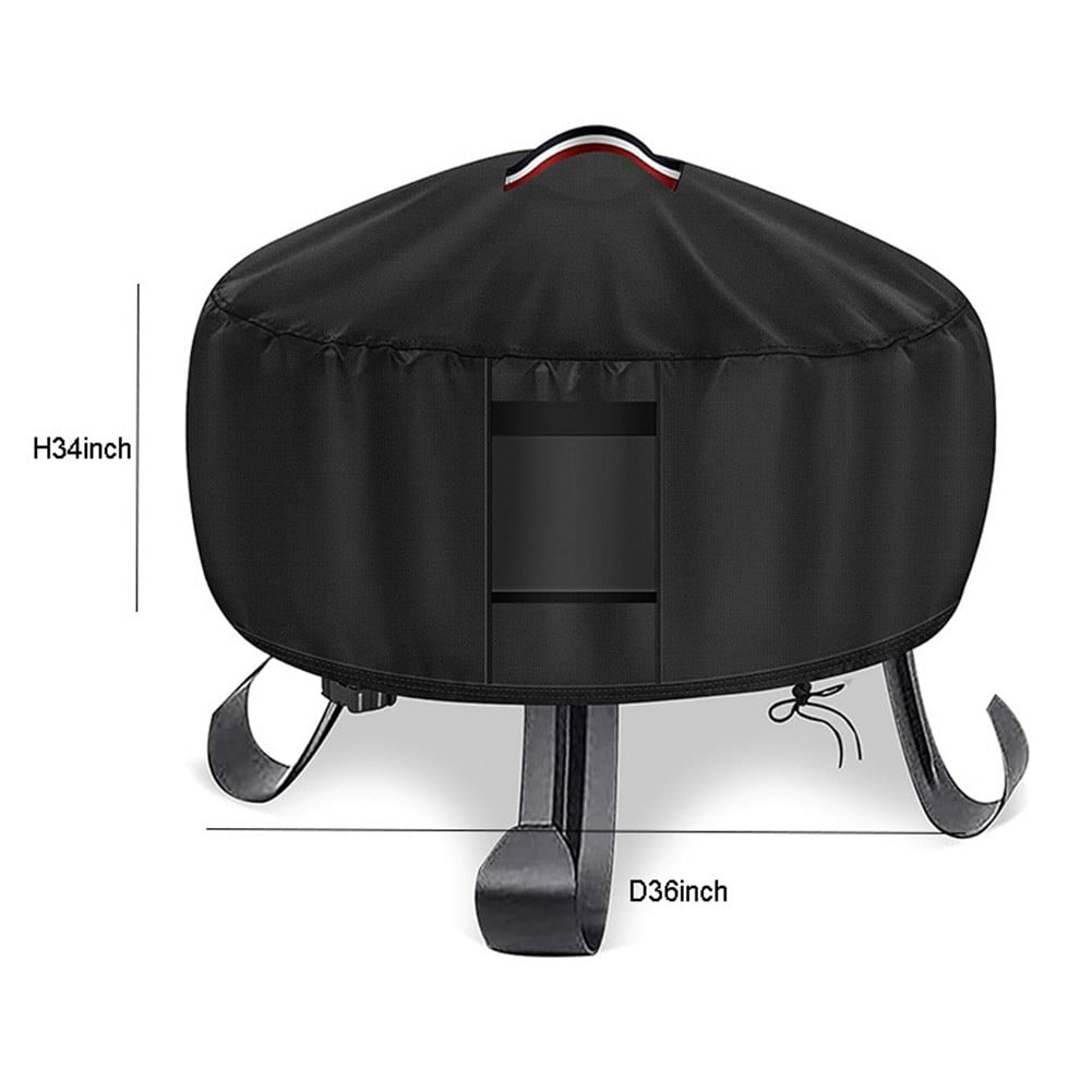 Round Fireplace Cover,Gas Firepit Table Protector for Outdoors,Weather ...