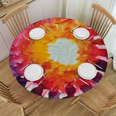 Blue Teal Round Tablecloth 36-44 Inch Round Fitted Table Cloth with ...