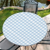 Round Fitted Tablecloth with Elastic Edge Design Table Cover Waterproof ...