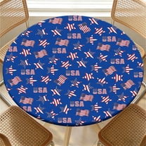 Round Fitted Tablecloth with Elastic Edge Design Table Cover Waterproof ...