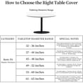 Round Fitted Tablecloth with Elastic Edge, Stain Resistant Waterproof ...