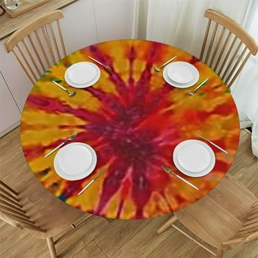 Blue Teal Round Tablecloth 45-54 Inch Round Fitted Table Cloth with ...