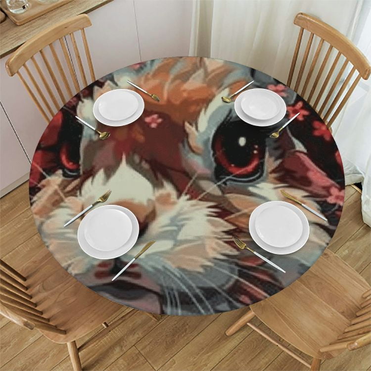 Round Fitted with Elastic Fitted Table Covers for Round Tables for ...