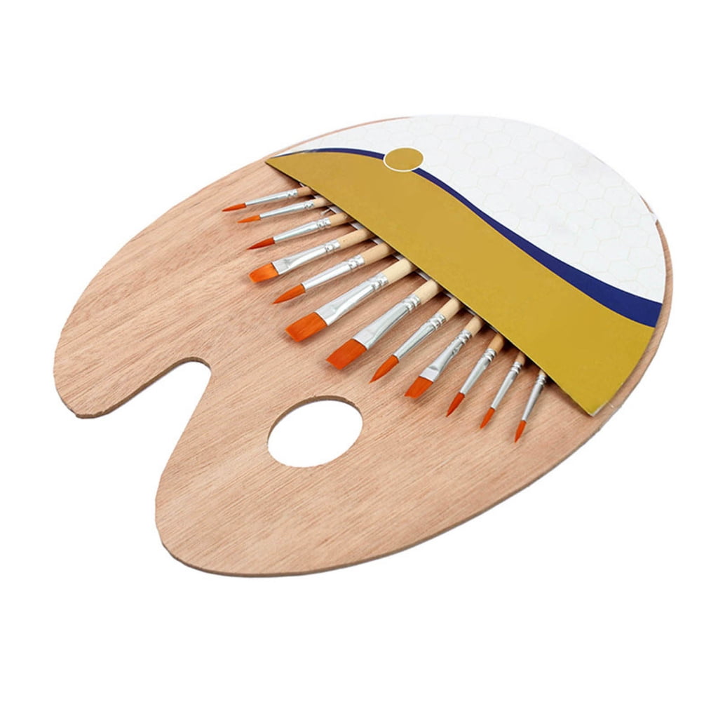 Round/Flat/Fine Tip Paintbrushes Paint Brushes Set Nylon Hair Artist ...
