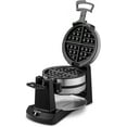 Round Flip Belgian Waffle Maker, Black/Silver, 1 inch thick - Walmart.com