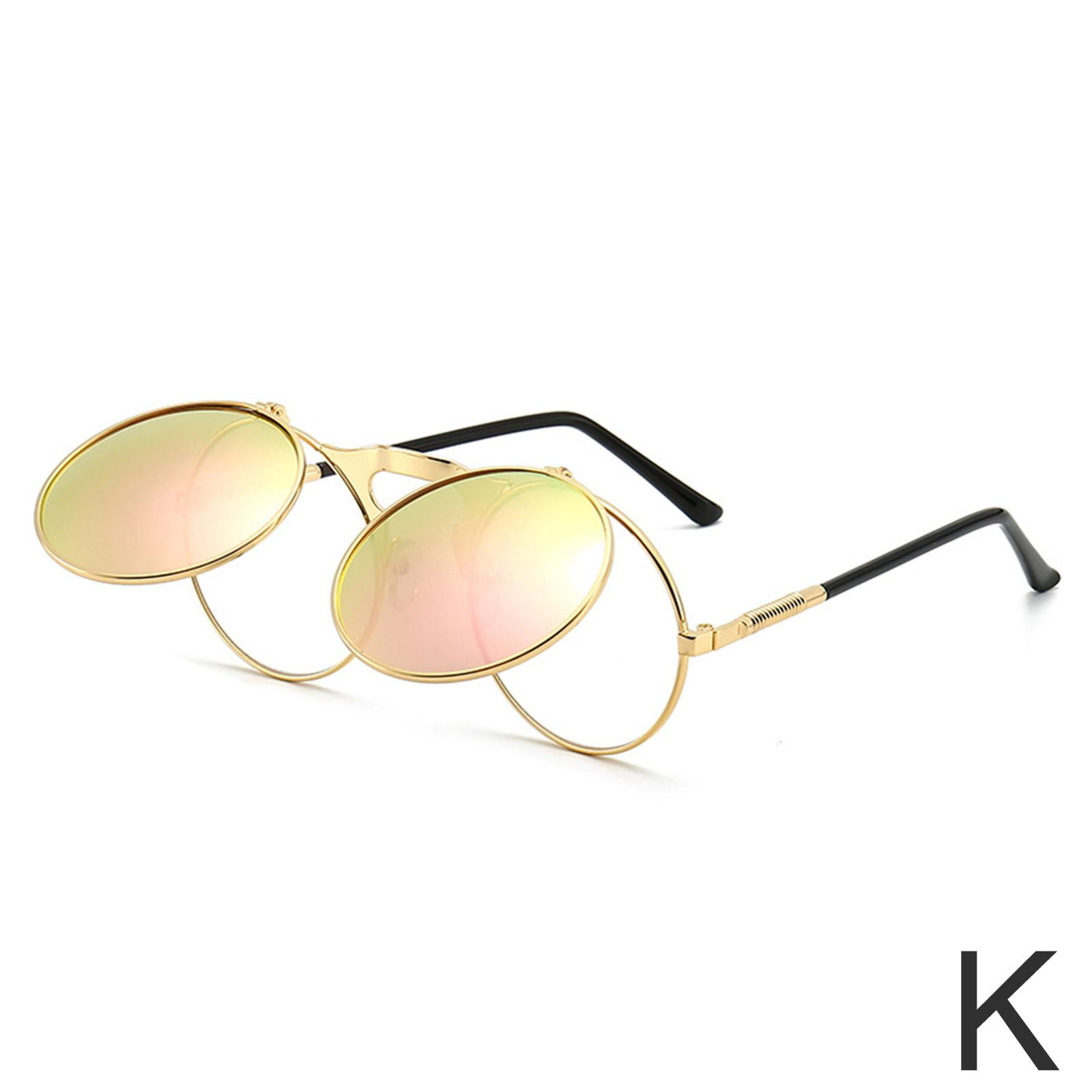 Round Flip Up Sunglassesvintage Flip Up Shadesvintage Circle Sun