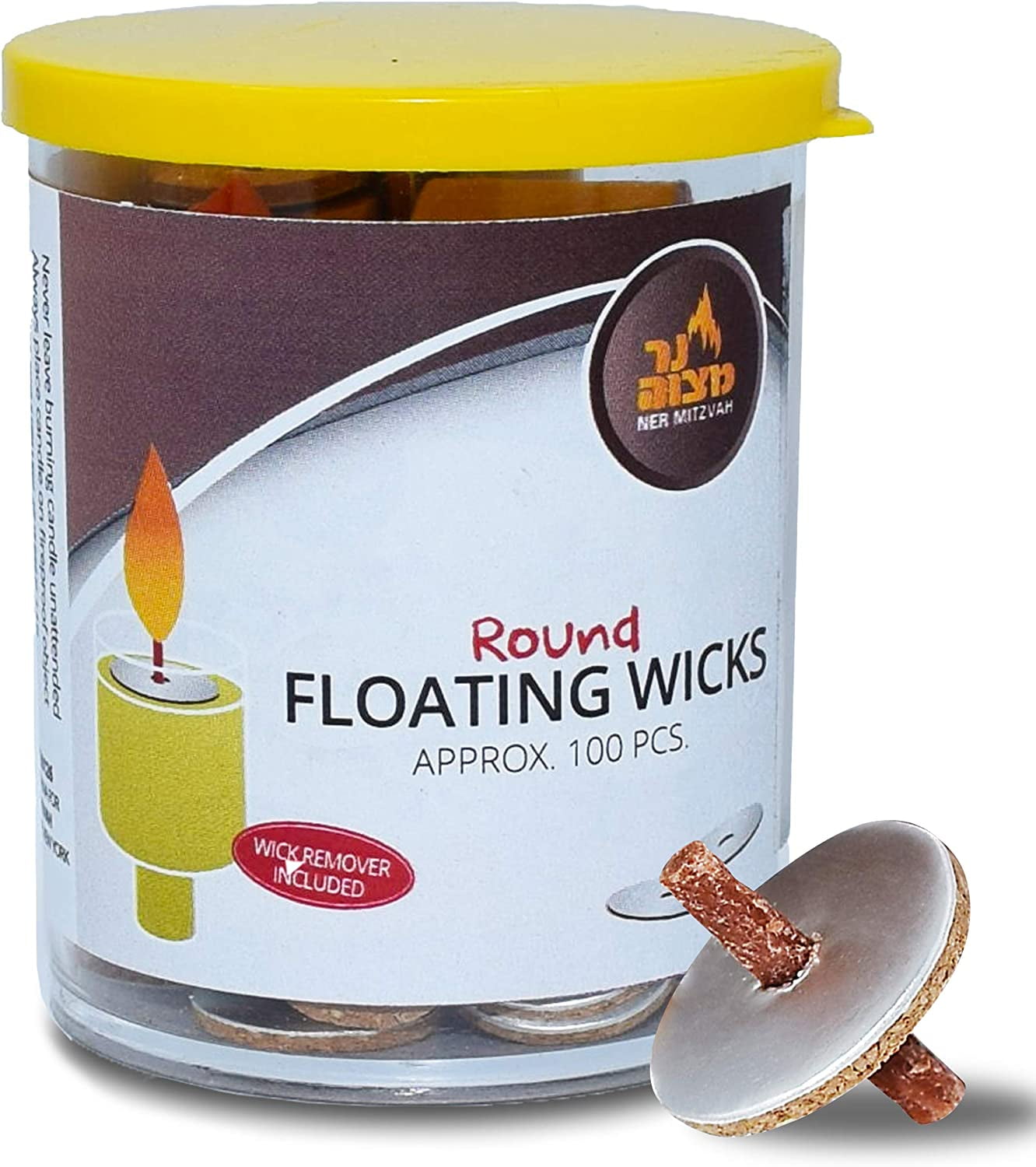 Round Floating Wicks, Cotton Wicks Cork Disc Holders for Oil Cups, Wick ...