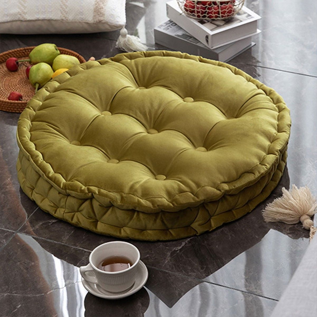 Round Floor Pillows, 23.6" x 23.6" Round Large Pillows Seating for ...