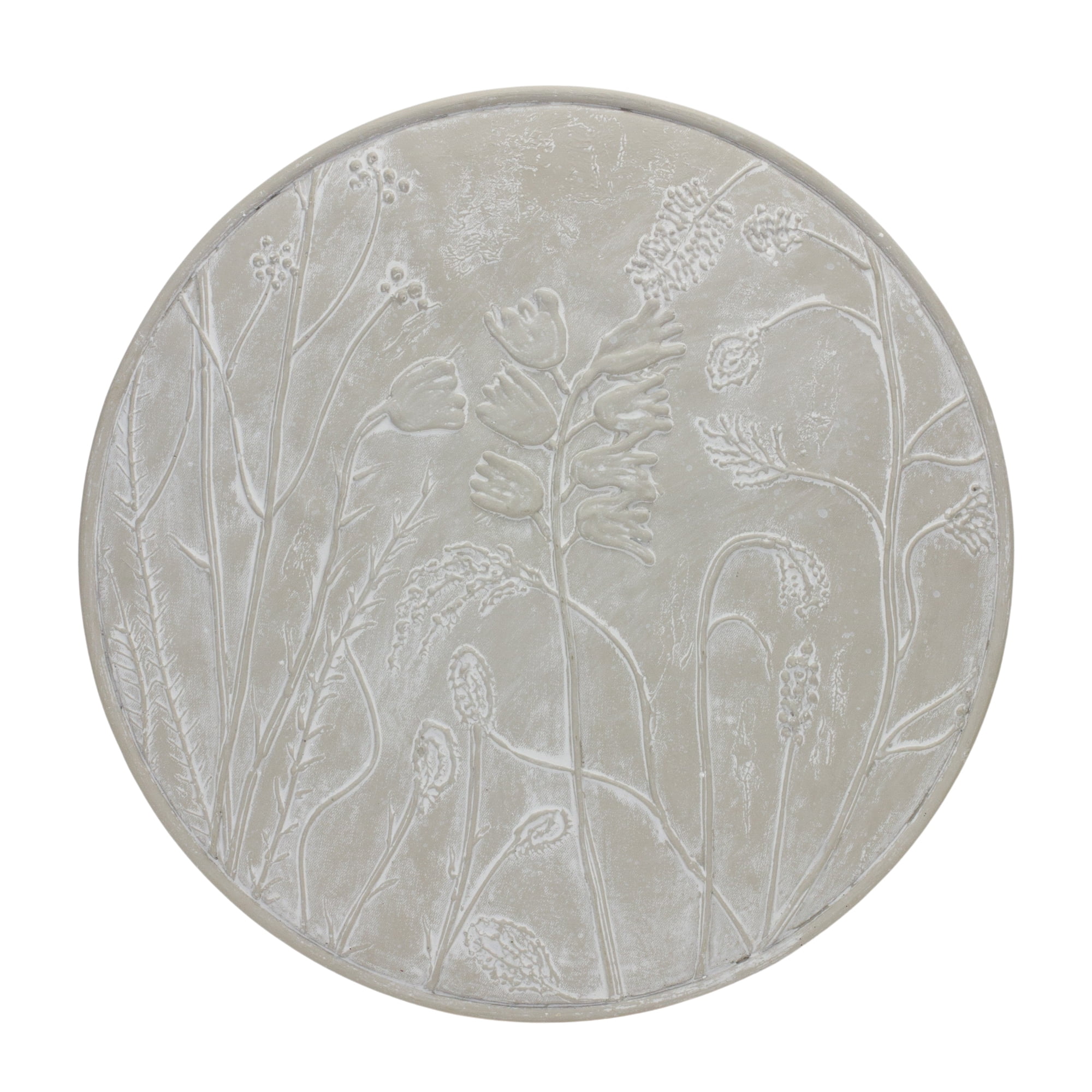 Round Floral Plaque 19"D Resin - Walmart.com