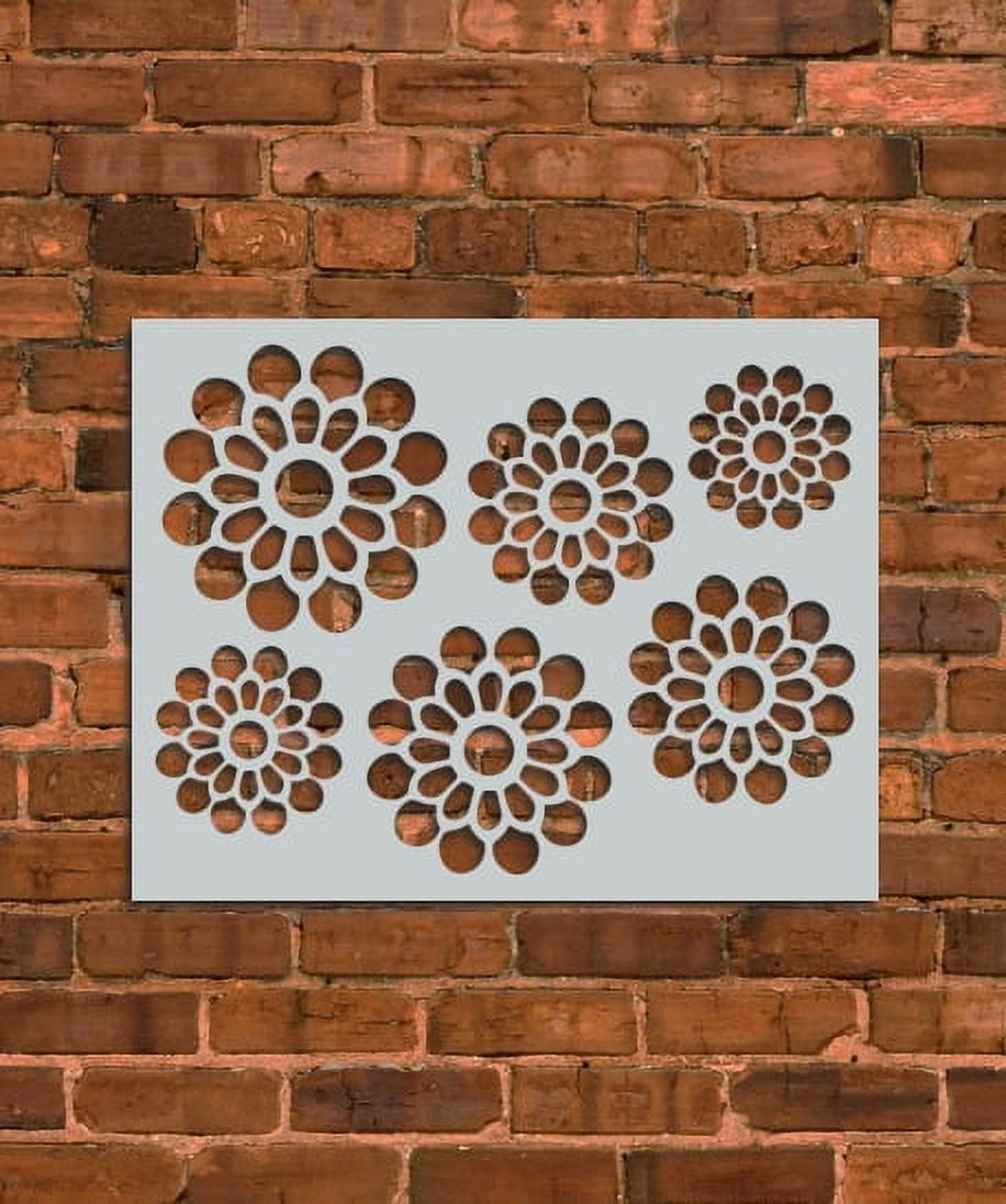 Round Flowers Stencil - Walmart.com