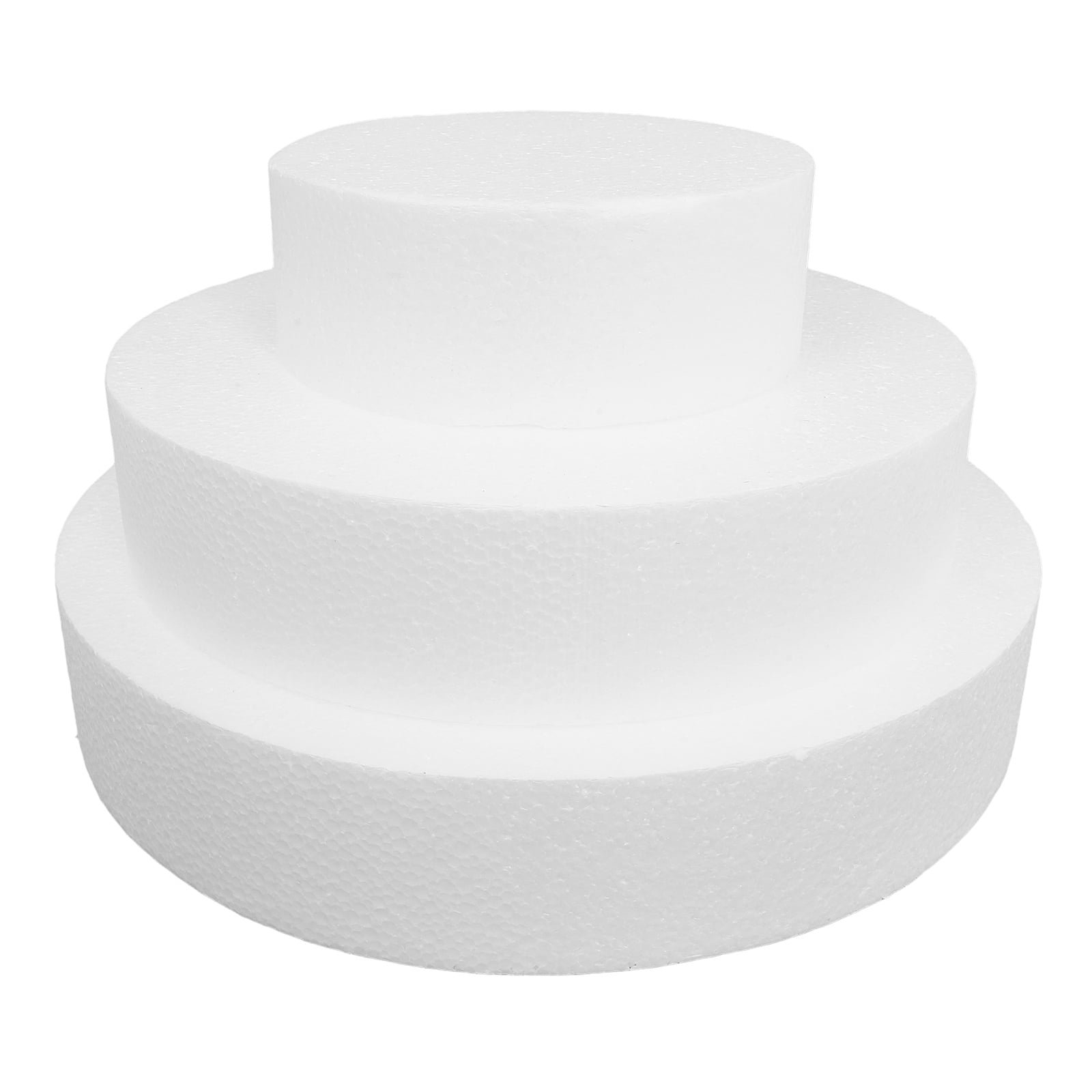 Round Foam Cake Dummies 3 Tiers Tall Fake Cake for DIY Crafts Wedding ...