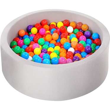 MeowBaby Large Round 35 x 11.5 In Baby Foam Ball Pit w/ 200 2.75 Inch ...