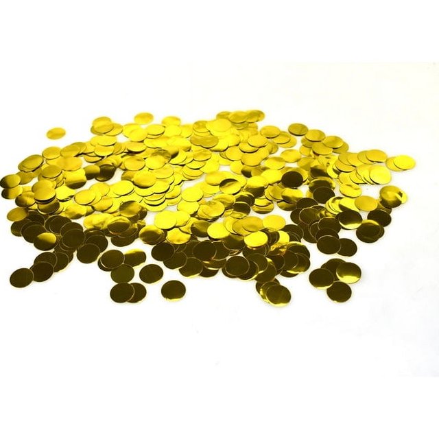 Round Foil Metallic Confetti, 3/4-Inch, 1/2-Ounce - Gold - Walmart.com