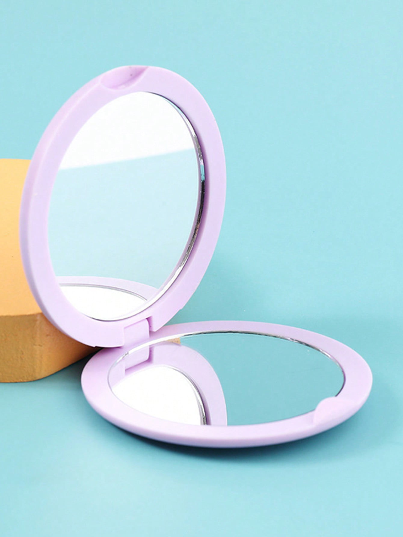 Round Folded Double Sided Mirror Wholesale Cute Mini Clamshell Student ...