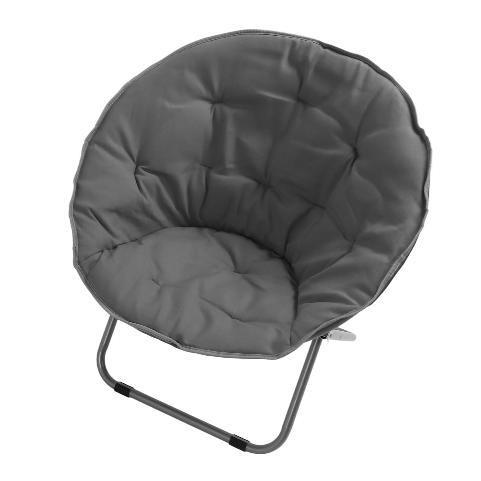 Round Folding Chair Padded Moon Chair for Camping Beach Picnic ...