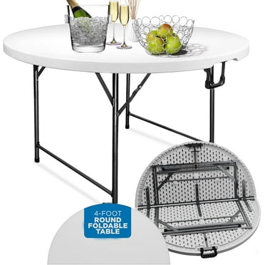 Magshion Portable & Foldable 4.5 Feet Round Commercial Table, Set of 10 ...