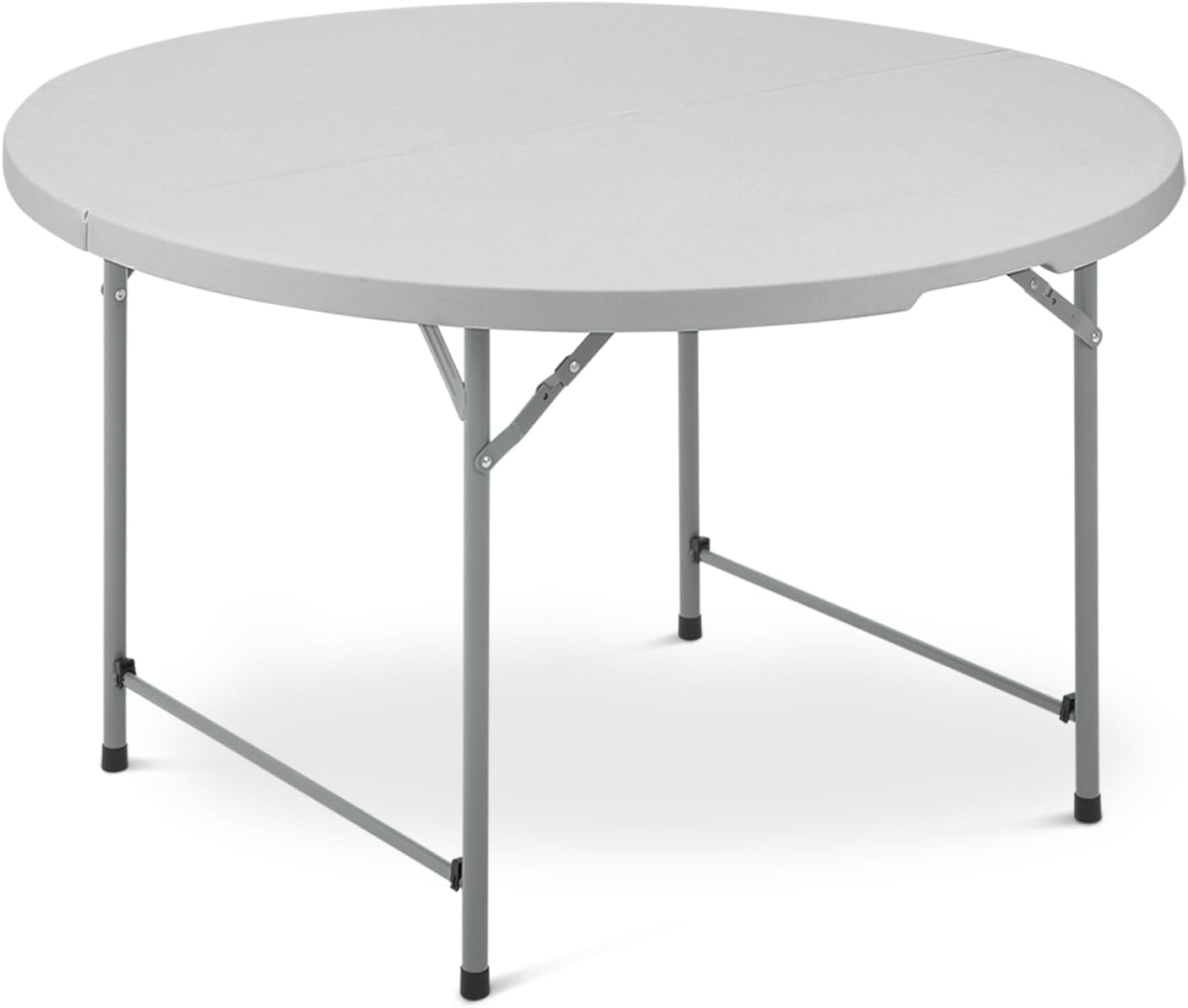 Round Folding Table, Indoor Round Card Table with Handle, Outdoor ...